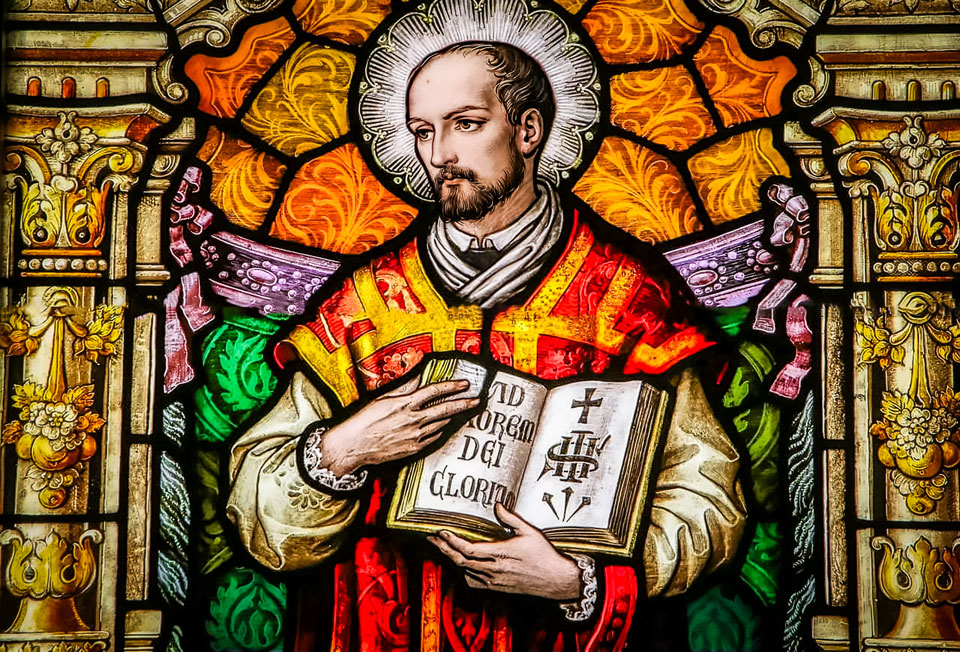 St. Ignatius of Loyola, July 31st - Brushed Aluminum Icon – Holy Rosary ...