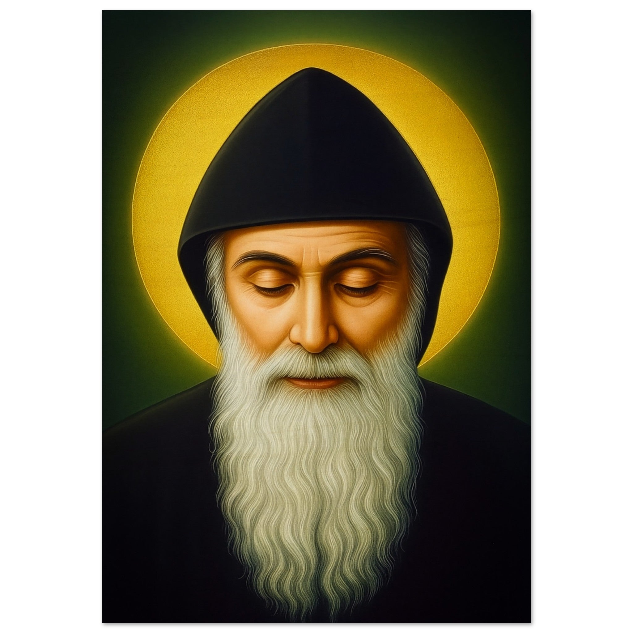 Saint Charbel Makhlouf – Lebanese Maronite Monk - Icon on Premium Wood ...