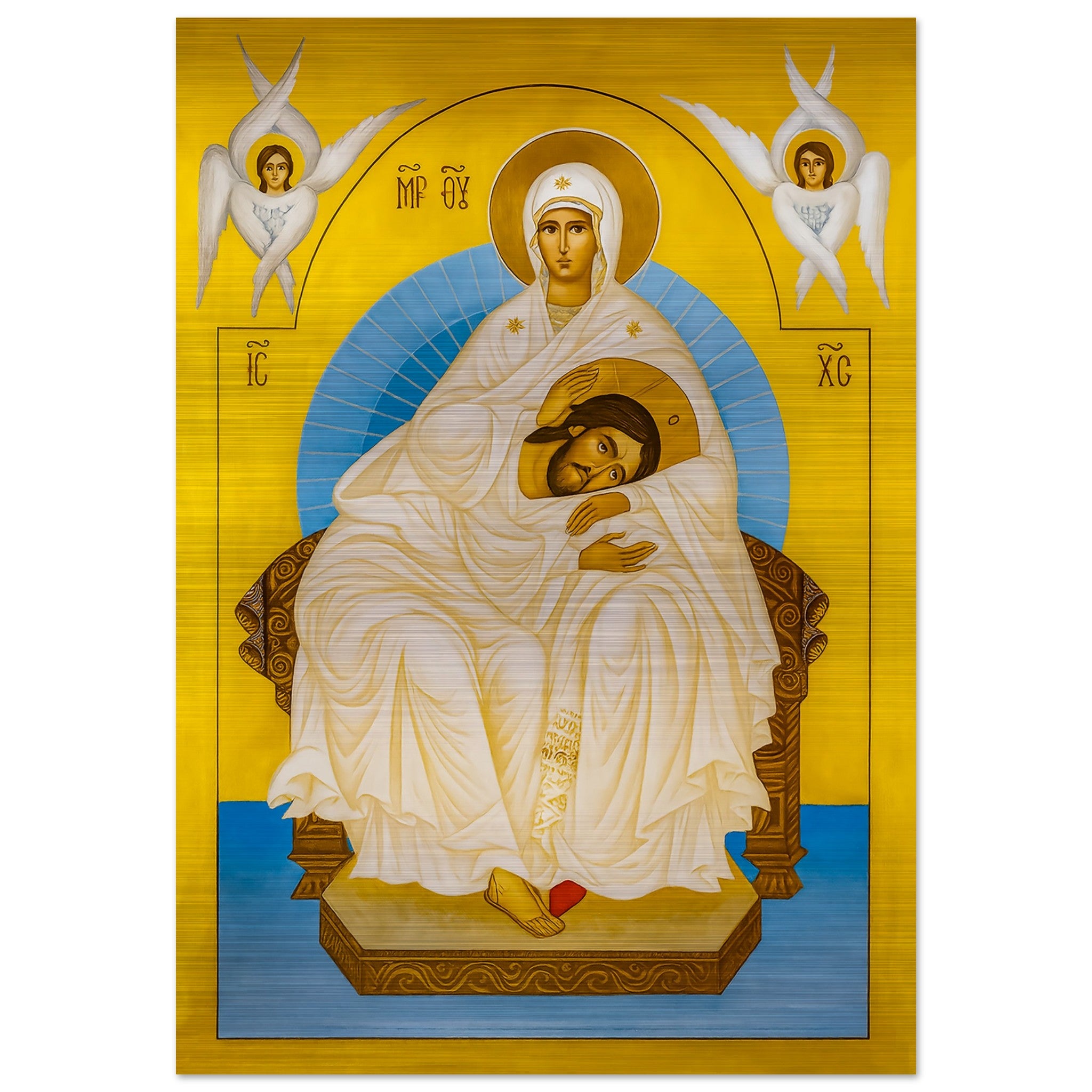 Mother of Humility Brushed Aluminum Icon – Holy Rosary Team